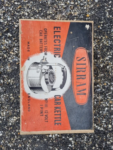 VINTAGE SIRRAM ELECTRIC Car Kettle 1950/60's Never Used In Original Box ...