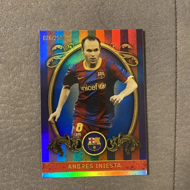 TOPPS BARCELONA TEAM Set 2023 2024 Parallel Vintage Barca Iniesta /250 ...