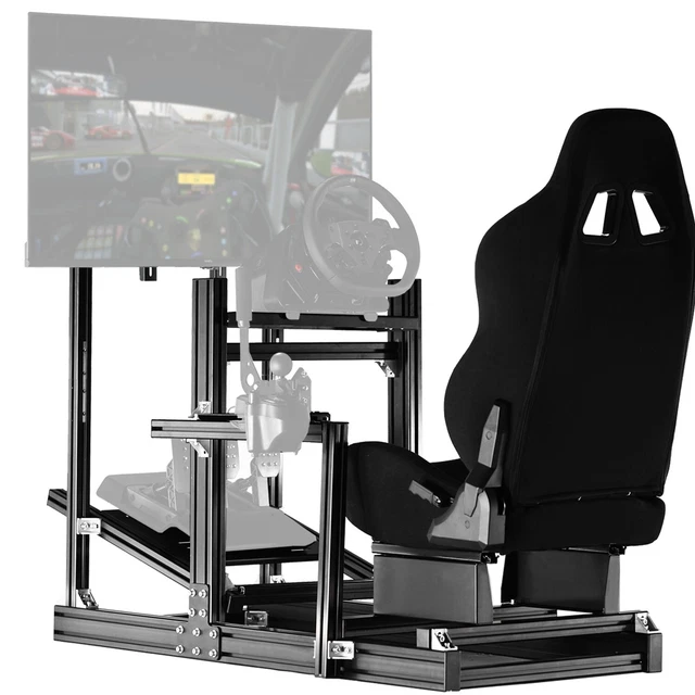 MARADA RACING SIM Cockpit Stand with Monitor Stand Seat Fit Logitech ...