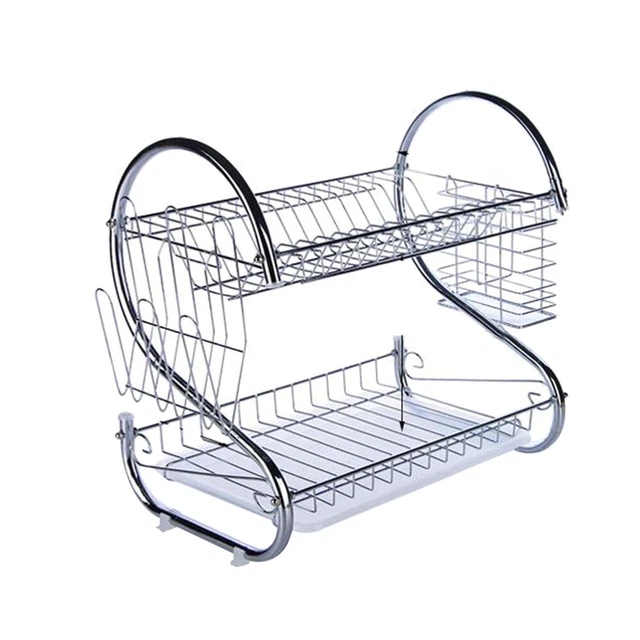 CUISINE PLAT TASSE Séchage Rack Égouttoir Séchoir Plateau Porte ...