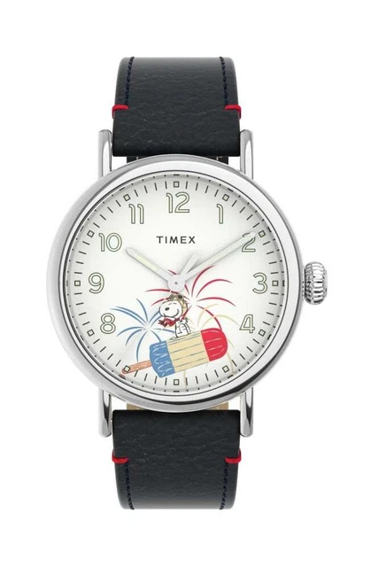 TIMEX STANDARD X Peanuts Featuring Snoopy Fireworks Watch TW2V60500 £95 ...