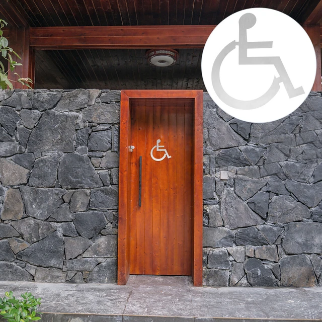 TOILET WHEELCHAIR DISABLED Sign for Restroom Metal Signs Handicap Door ...