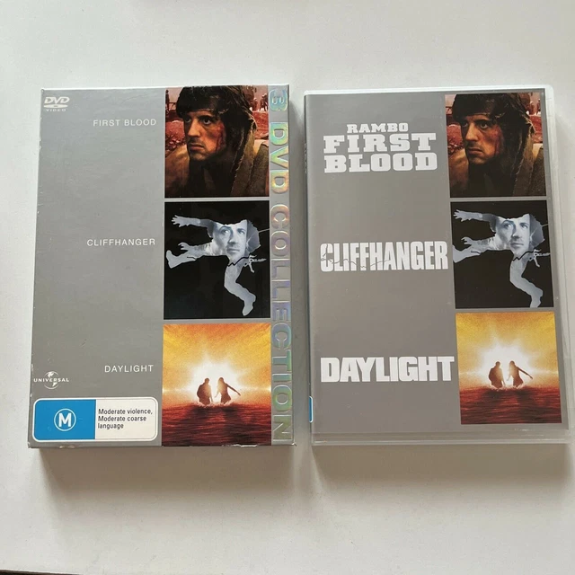 SYLVESTER STALLONE: RAMBO - First Blood / Cliffhanger / Daylight (DVD, 3-Disc) EUR 12,82 ...