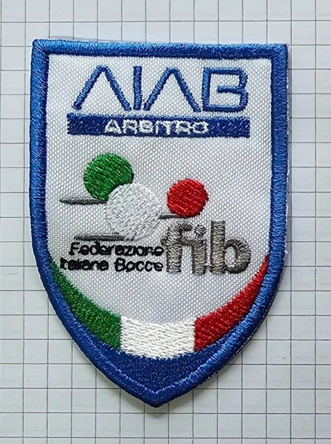 FEDERAZIONE ITALIANA BOCCE FIB - AIAB - PATCH TOPPA - Arbitro - 5,8 cm ...