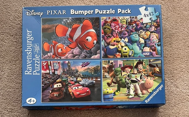 RAVENSBURGER DISNEY Pixar Bumper Puzzle Pack 4 x 42 piece Jigsaws £4.36 ...