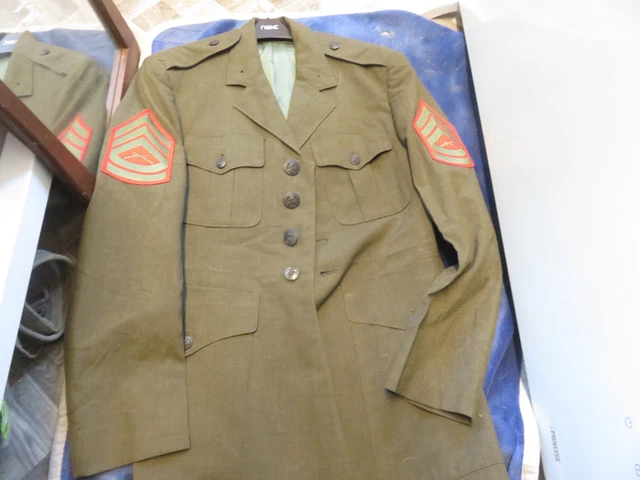 USMC COAT MANS wool serge green £10.80 - PicClick UK