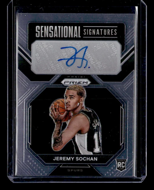 2022-23 PANINI PRIZM #SS-JN Jeremy Sochan signatures sensationnelles ...