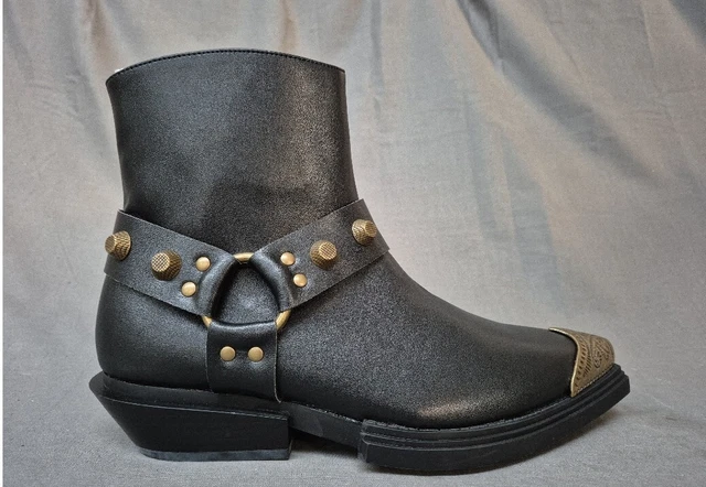 KOI SOULRENDER MEN'S HARDWARE COWBOY BOOTS IN BLACK/Bronze UK SIZE 9 £ ...