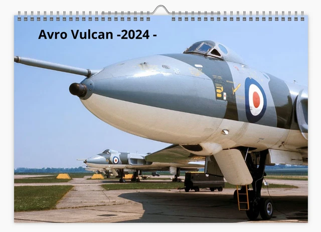AVRO VULCAN RAF Tribute Calendar 2024 Wall Calendar A4 Landscape ...