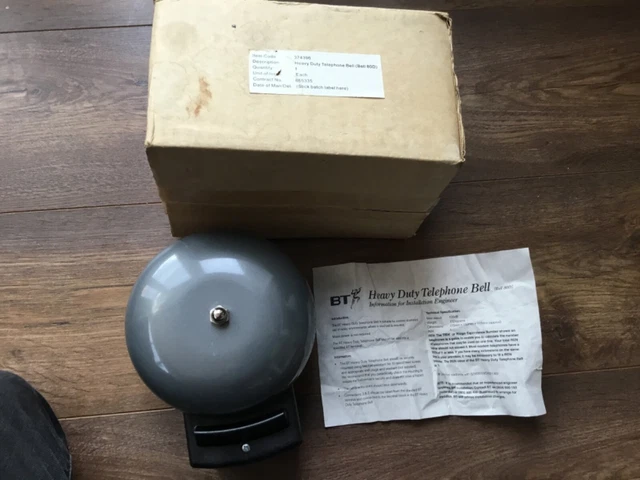 BT HEAVY DUTY Telephone Bell External Loud 80 Decibels BNIB. £21.51 ...