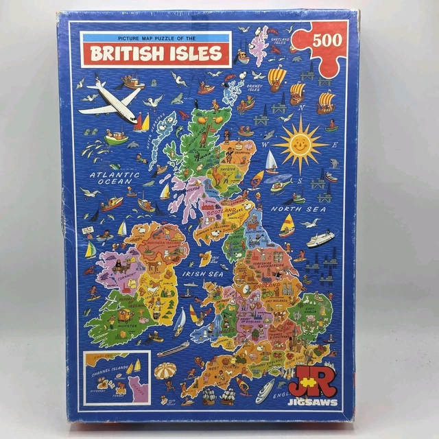 PICTURE MAP PUZZLE of The British Isles Jigsaw Puzzle 500 Piece JR ...