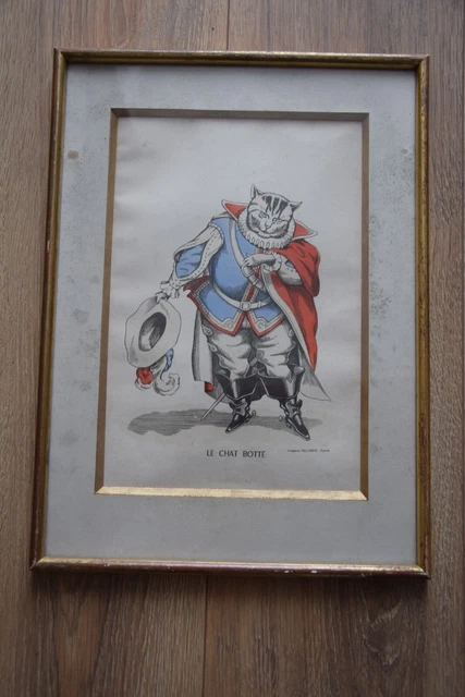 LE CHAT BOTTÉ Imagerie Pellerin Epinal En Couleur Sous Cadre EUR 39,99 ...