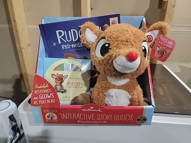 HALLMARK RUDOLPH THE Red-Nosed Reindeer Interactive Story Buddy Brand ...