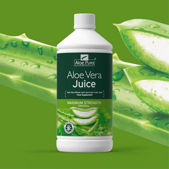 ALOE PURA ALOE Vera Juice Maximum Strength 1 Litre Pack of 2 £21.55 ...