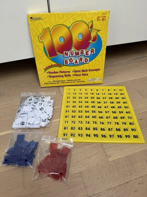 LEARNING RESOURCES 100’S Number Board £4.38 - PicClick UK