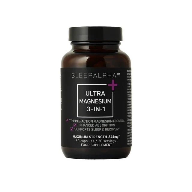 MAGNESIUM 3-IN-1 COMPLEX, 344mg Magnesium Supplements High Absorption £ ...