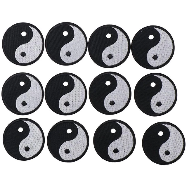 POLYESTER PATCH BRODÉ Yin Yang Coudre/repasser sur les patchs Femmes EUR 5,49 - PicClick IT