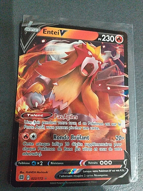 CARTE POKÉMON - Entei V 022/172 - EB09 Stars Etincelantes - FR NEUF EUR ...