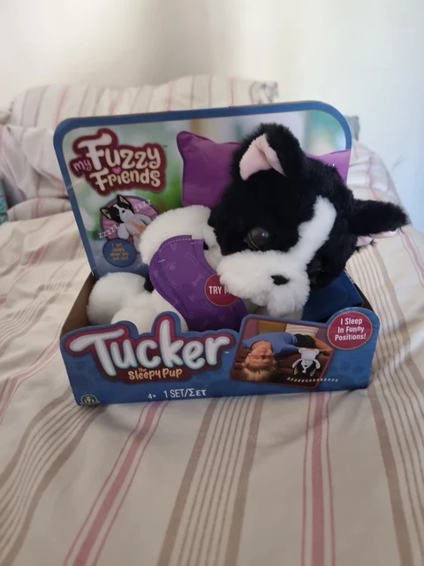 MY FUZZY FRIENDS Tucker The Interactive Sleeping Puppy Dog Plush Toy ...