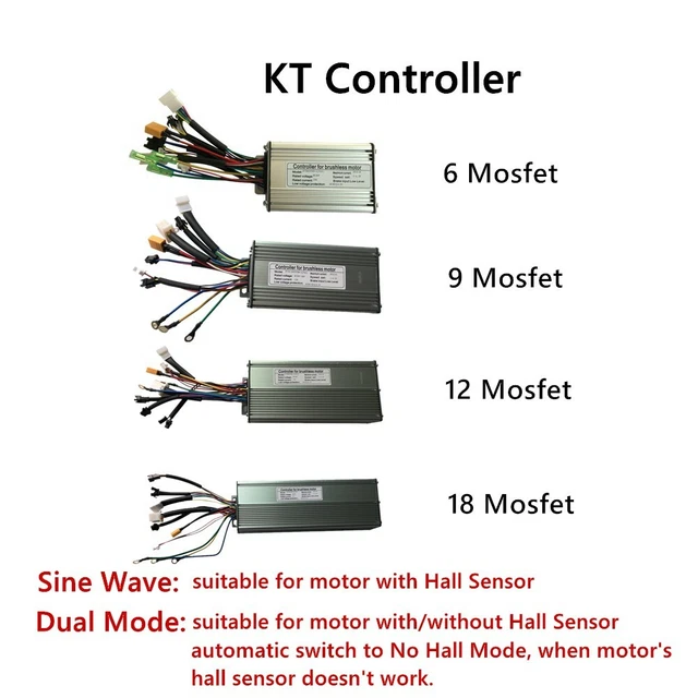 E-BIKE CONTROLLER 36 V 48 V KT Controller neueste Sinuswelle Dual Mode ...