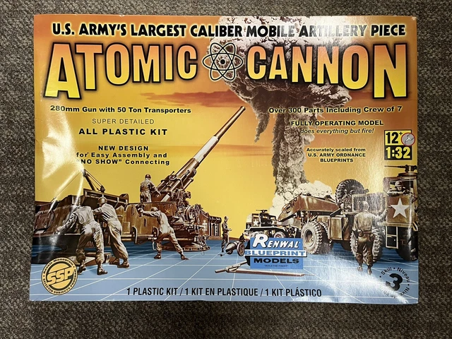 + RENWAL 1:32 Scale US Army Caliber Mobile Artillery Piece Atomic ...