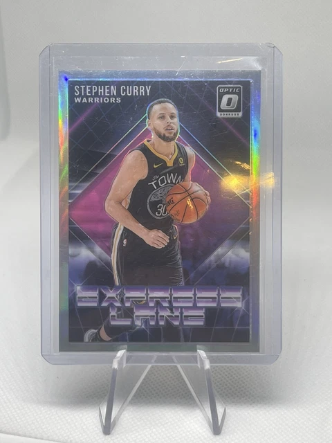 STEPHEN CURRY OPTIC Express Lane Holo No. 18 2018-19 Donruss argent ...