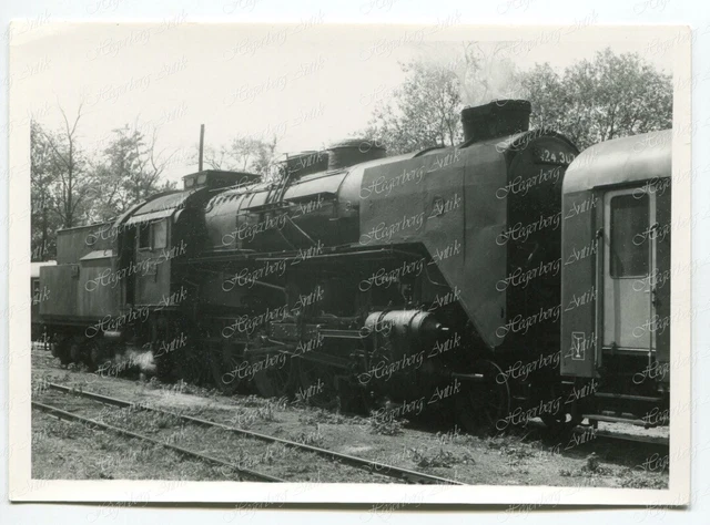 EISENBAHN FOTO DAMPFLOK MAV 424.307 Ungarische Staatsbahn Fonyod Ungarn ...