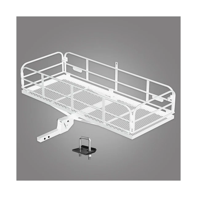 500 LBS HEAVY Duty Hitch Mount Cargo Carrier 60" x 24" x 14.4" Folding ...