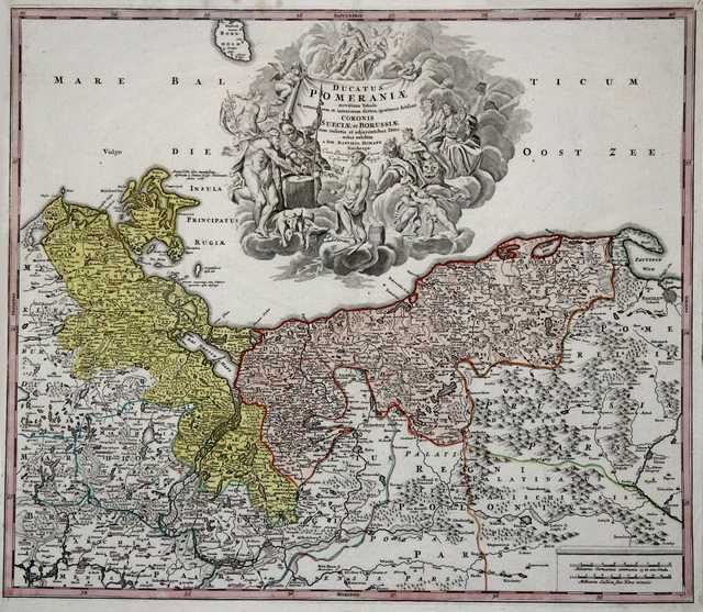 POMMERN ORIGINAL KUPFERSTICH Landkarte Homann 1730 EUR 300,00 - PicClick DE