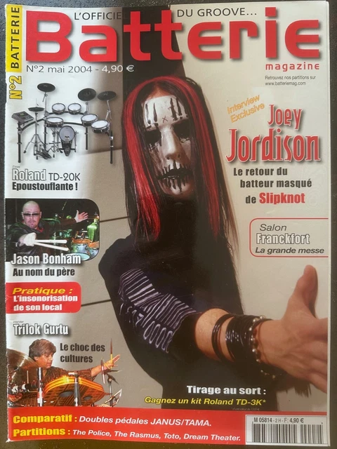 BATTERIE MAGAZINE N°2, Joey Jordison, Jason Bonham, Carmine Appice ...