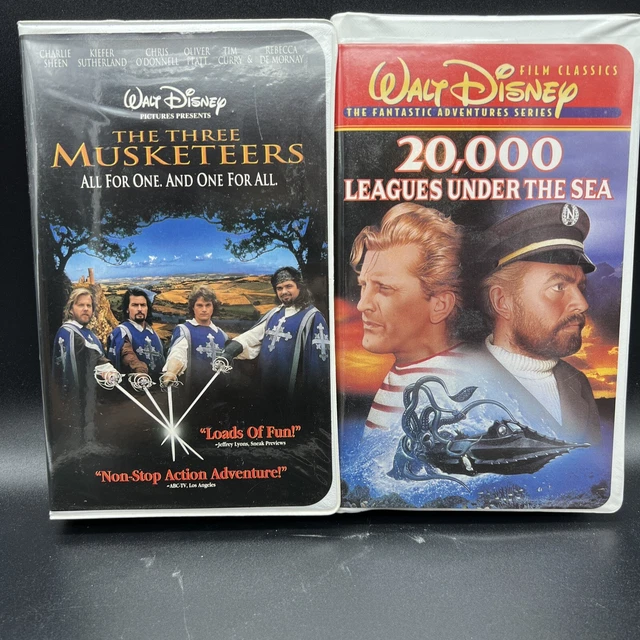 VHS LIVE ACTION 2-Pack Disney Movie - The Three Musketeers & 20,000 ...