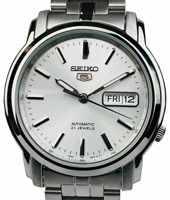 SEIKO 5 AUTOMATIC White Dial Stainless Steel 37mm Men's Watch RRP £199 ...