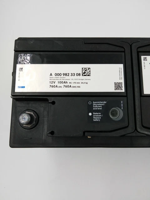 ORIGINAL MERCEDES FAHRZEUGBATTERIE Starterbatterie 12V 100Ah 760A ...