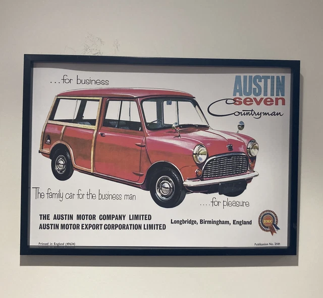 CLASSIC MINI MK1 BMC Austin Seven Countryman Poster Print A3 Size 12x16 ...