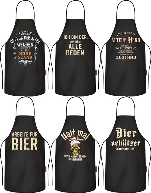 LUSTIGE KOCHSCHÜRZEN GARTEN-SCHÜRZE Männer-Grillschürze Sprüche Küchen-Schürze EUR 15,95 ...