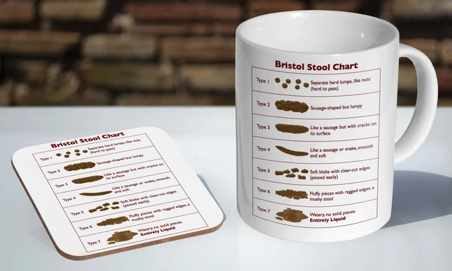 BRISTOL STOOL CHART Nurses Tea / Coffee Mug Coaster Gift Set £8.85 ...