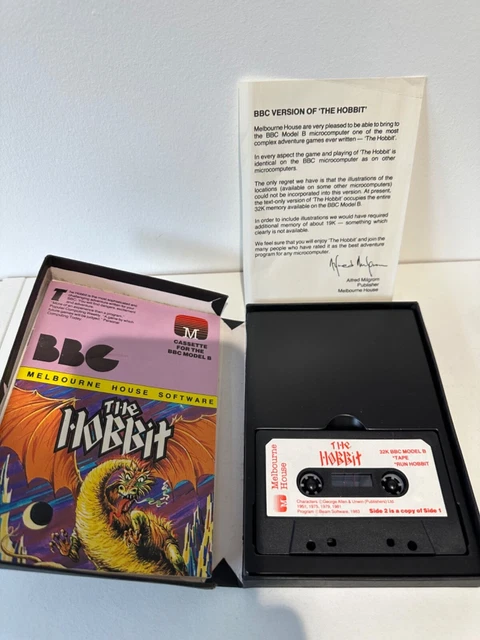 VINTAGE BBC MODEL B Hobbit Cassette Tape Game. Boxed & Instructions ...