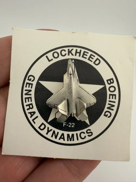 BOEING LOCKHEED MARTIN General Dynamics F-22 Raptor Fighter Jet Pin on ...