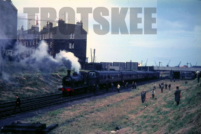 35MM SLIDE BR British Railways Steam Loco 65345 Class J36 Leith North ...