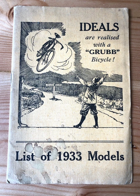 ORIGINAL 1933 FREDDIE Grubb Cycles Catalogue "List Of Models" £55.00 ...