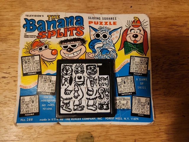 VINTAGE RARE 1960'S The Banana Splits Sliding Square Puzzle Roalex ON ...
