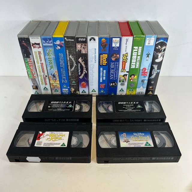 VHS VIDEO KIDS Bundle Disney BBC Wallace & Gromit Beano Power Ranges ...