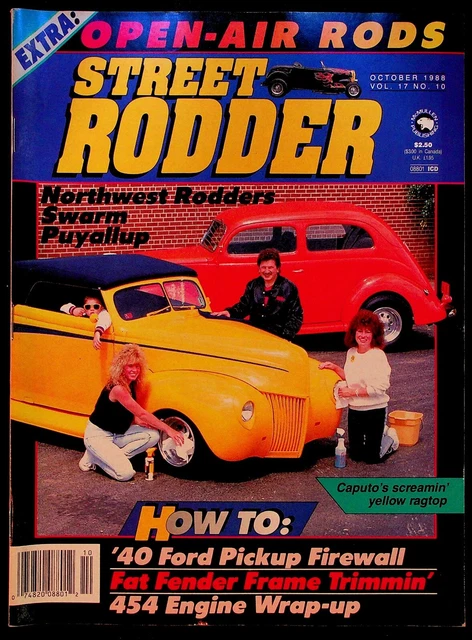 STREET RODDER MAGAZINE October 1988 hot rod cars NO LABEL '40 Ford ...