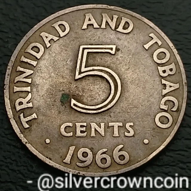 TRINIDAD AND TOBAGO 5 Cents 1966. KM#2. Five Pence coin. Birds. First ...