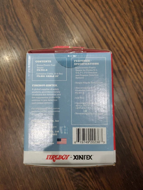 FIREBOY-XINTEX FS-T01-R XINTEX Propane And Gasoline Sensor Red Plastic ...