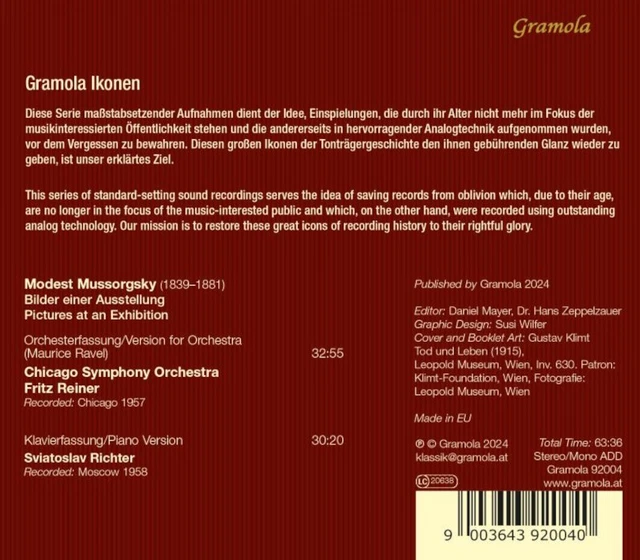 MODEST MUSSORGSKY MODEST Mussorgsky/Maurice Ravel: Bilder Einer Ausstellung (CD) EUR 27,62 ...