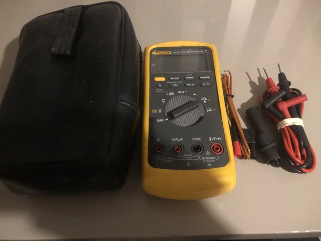 FLUKE 87V INDUSTRIAL True RMS Digital Multimeter with Temperature 87-V ...