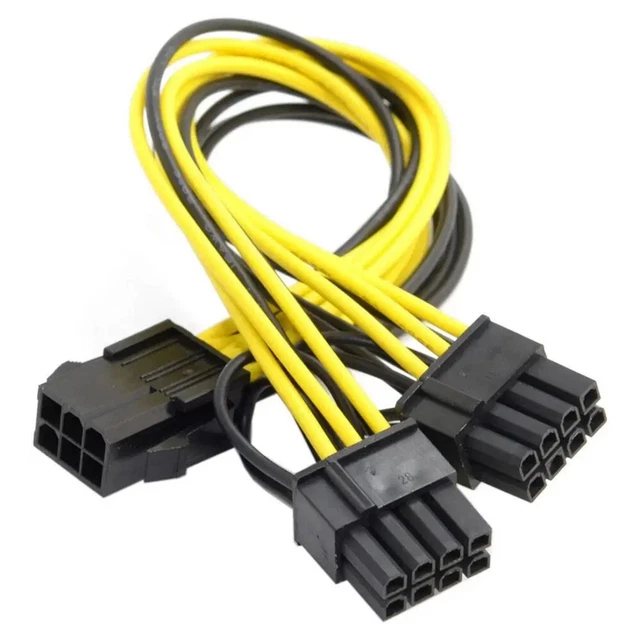 FOR VIDEO CARD 6 Pin Female to Dual PCI-E 8 Pin Adapter Cable ...