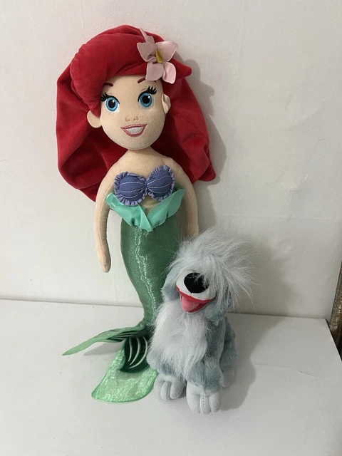 DISNEY STORE ARIEL The Little Mermaid Soft Toy Plush Princess Doll 21 ...