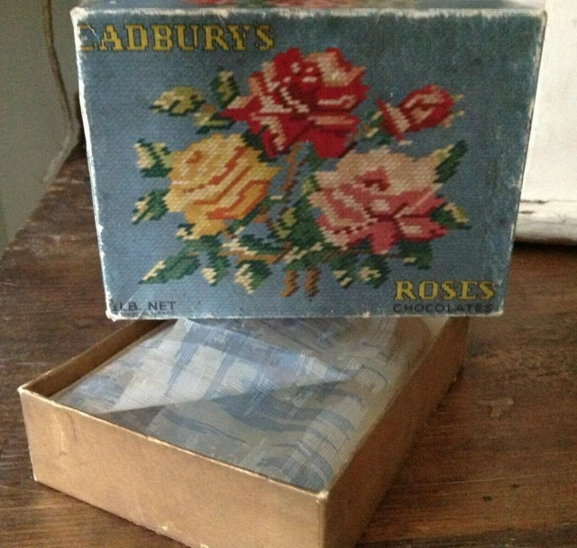 ANTIQUE CADBURY ROSES Box ~ Original Cadbury Packaging c.1938 £29.80 ...